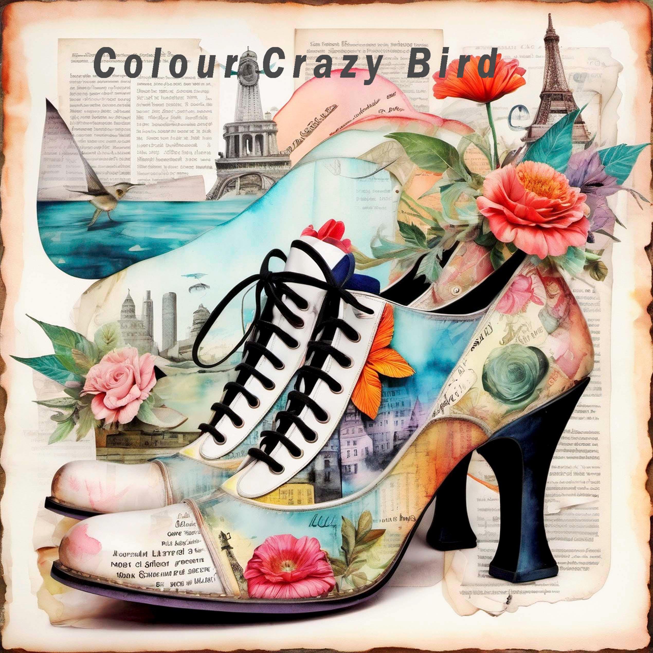 14 Whimsical Fashion Shoe Collages. - Etsy