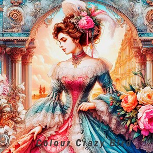 Victorian Ladies Art: AI Generated Images for Crafts (JPEG Download ...