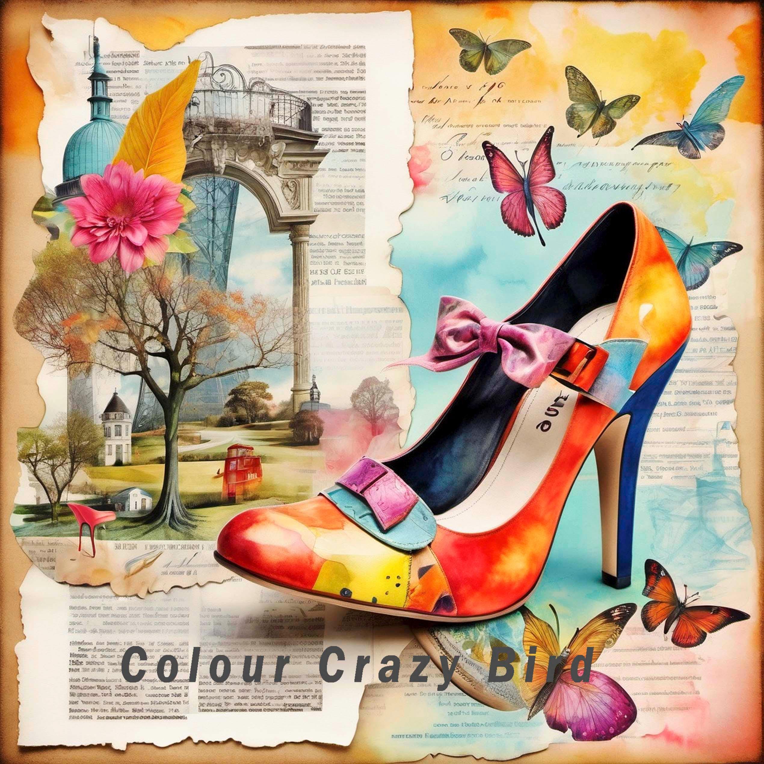 14 Whimsical Fashion Shoe Collages. - Etsy