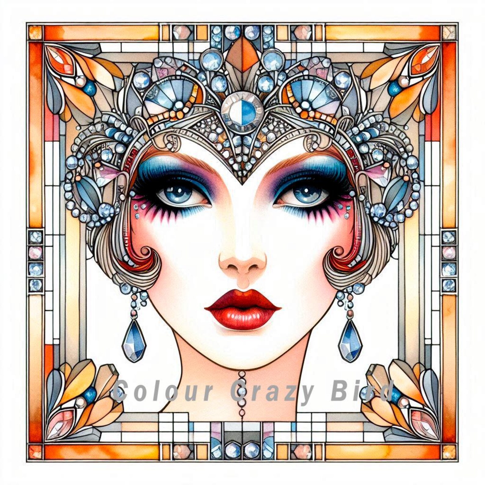 Art Deco Jewelled Faces. - Etsy