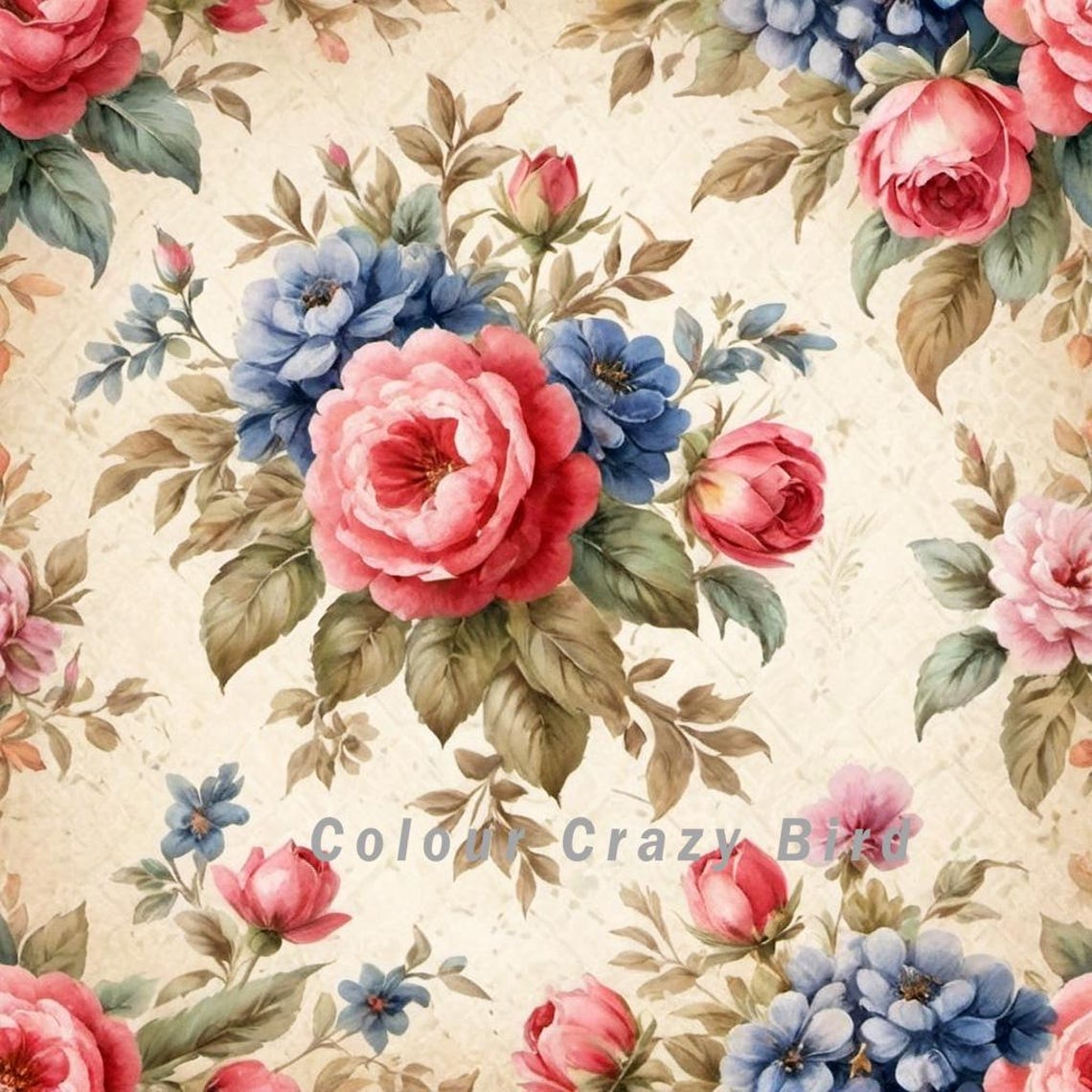 Pretty Seamless French Style Papers/decorative Paper Crafts/digital ...