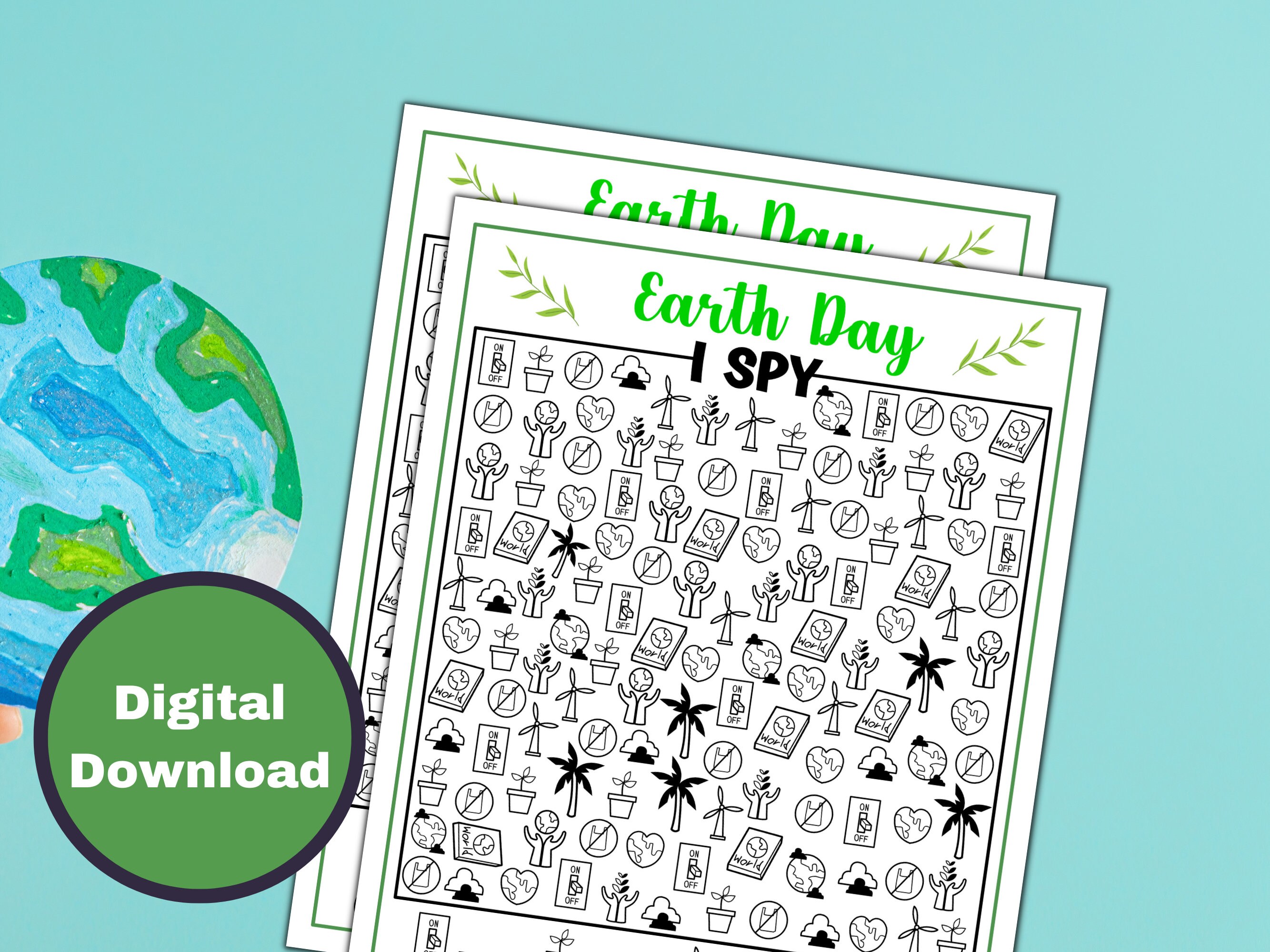 Earth Day ISPY Worksheets for Kids - Printable Earth Day Activity Pages ...
