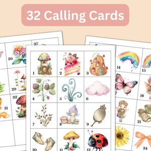 Fairy Bingo Game - Printable 30 Fairy Bingo Cards for Kids Fairy Themed ...