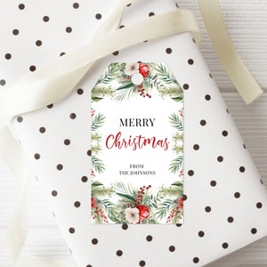 Printable Christmas Gift Tag Merry Christmas Gift Tag Holiday Party ...