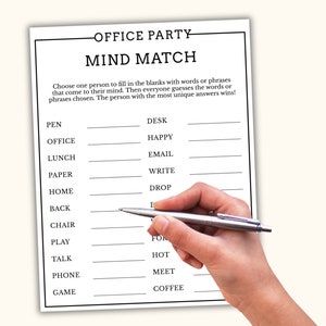 Office Party Games Bundle - 12 Printable Work Party Games for Team ...