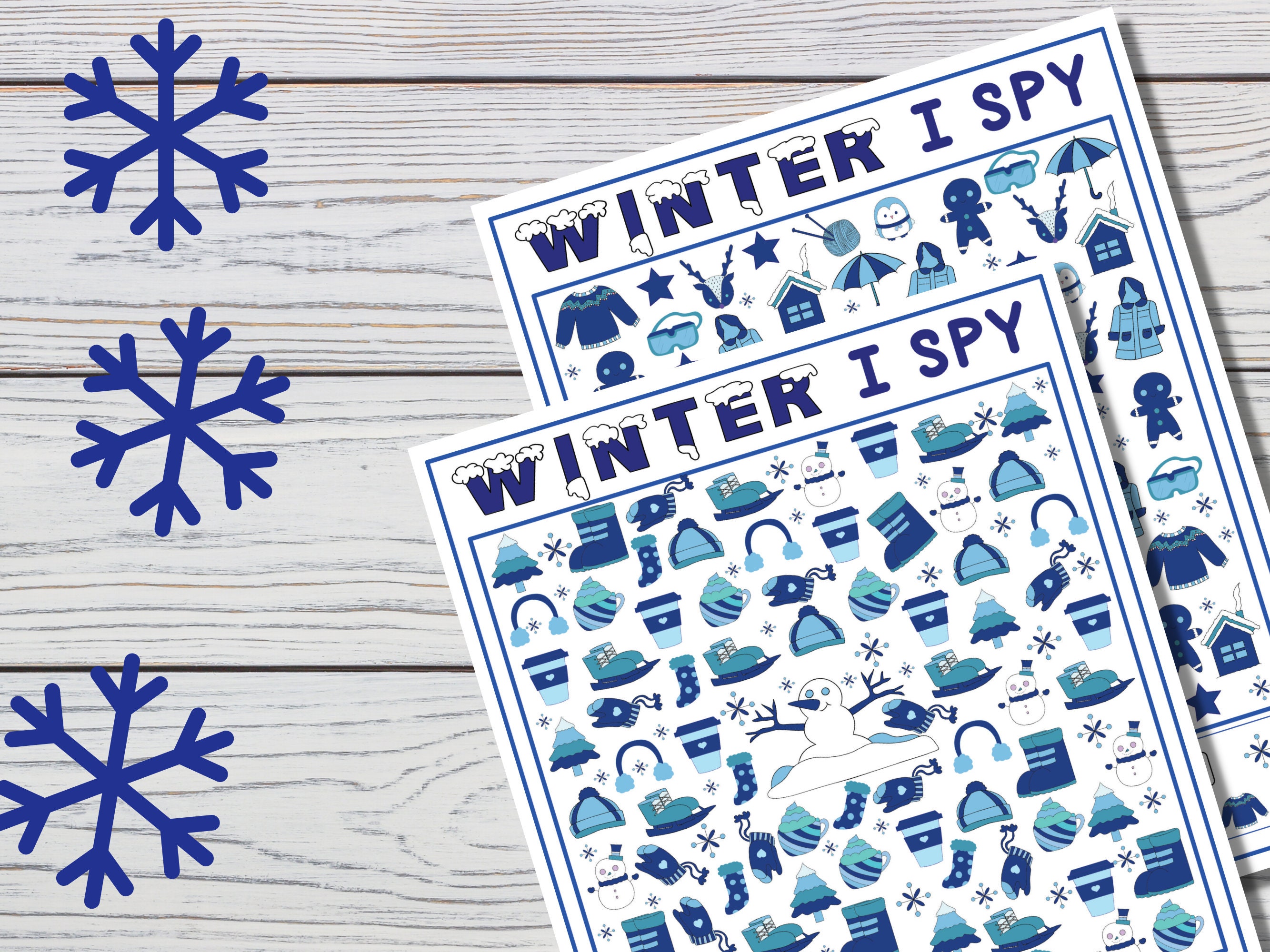 Winter I Spy Games for Kids Printable Classroom Party Activity Digital ...