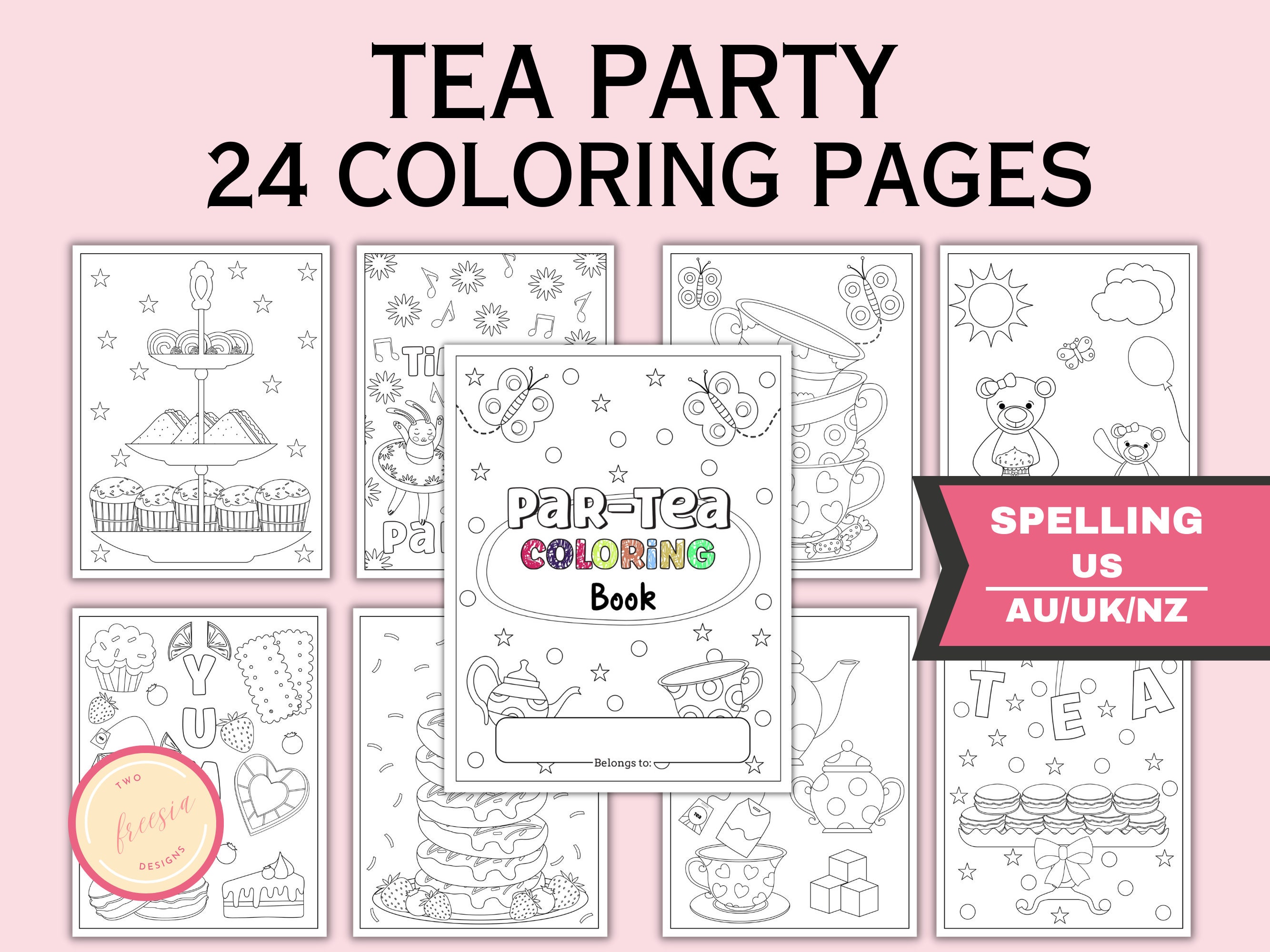 Tea Party Coloring Pages
