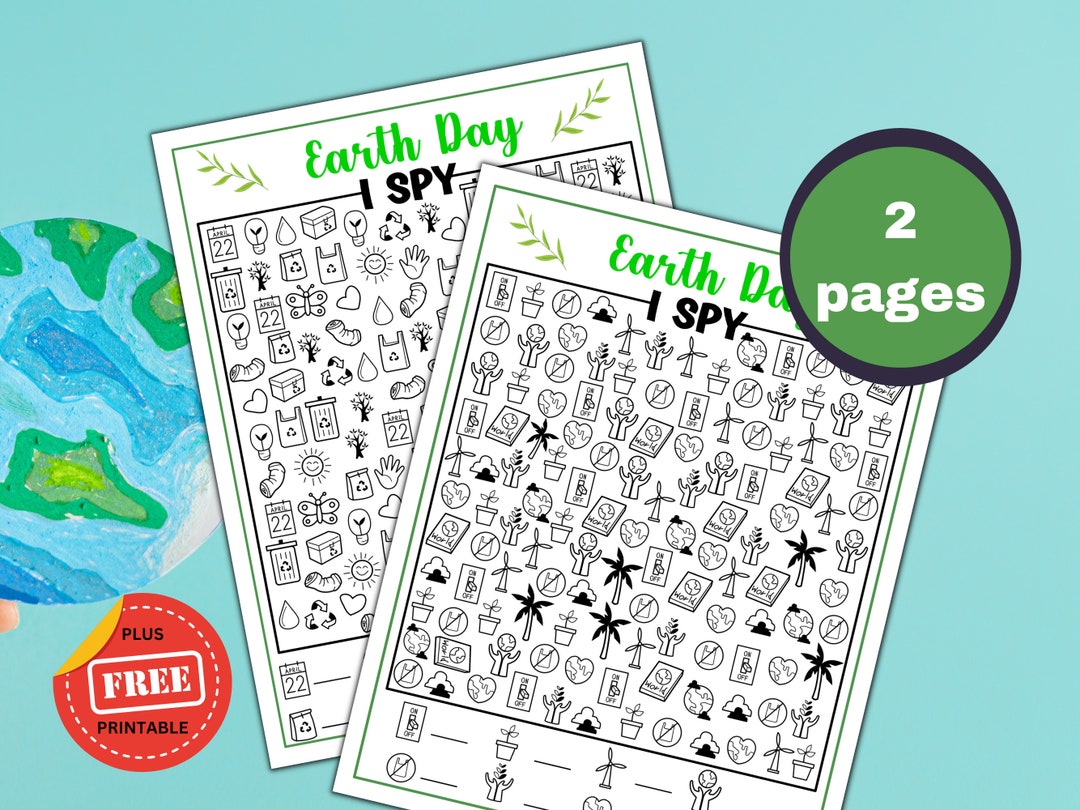 Earth Day ISPY Worksheets for Kids - Printable Earth Day Activity Pages ...