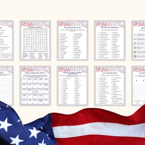 4th of July Games - 30 Printable Fourth of July Game Bundle for Kids ...