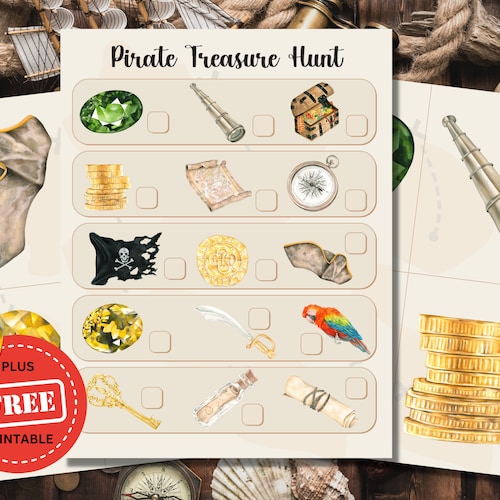 Pirate Treasure Hunt Kids Birthday Party Games Scavenger - Etsy