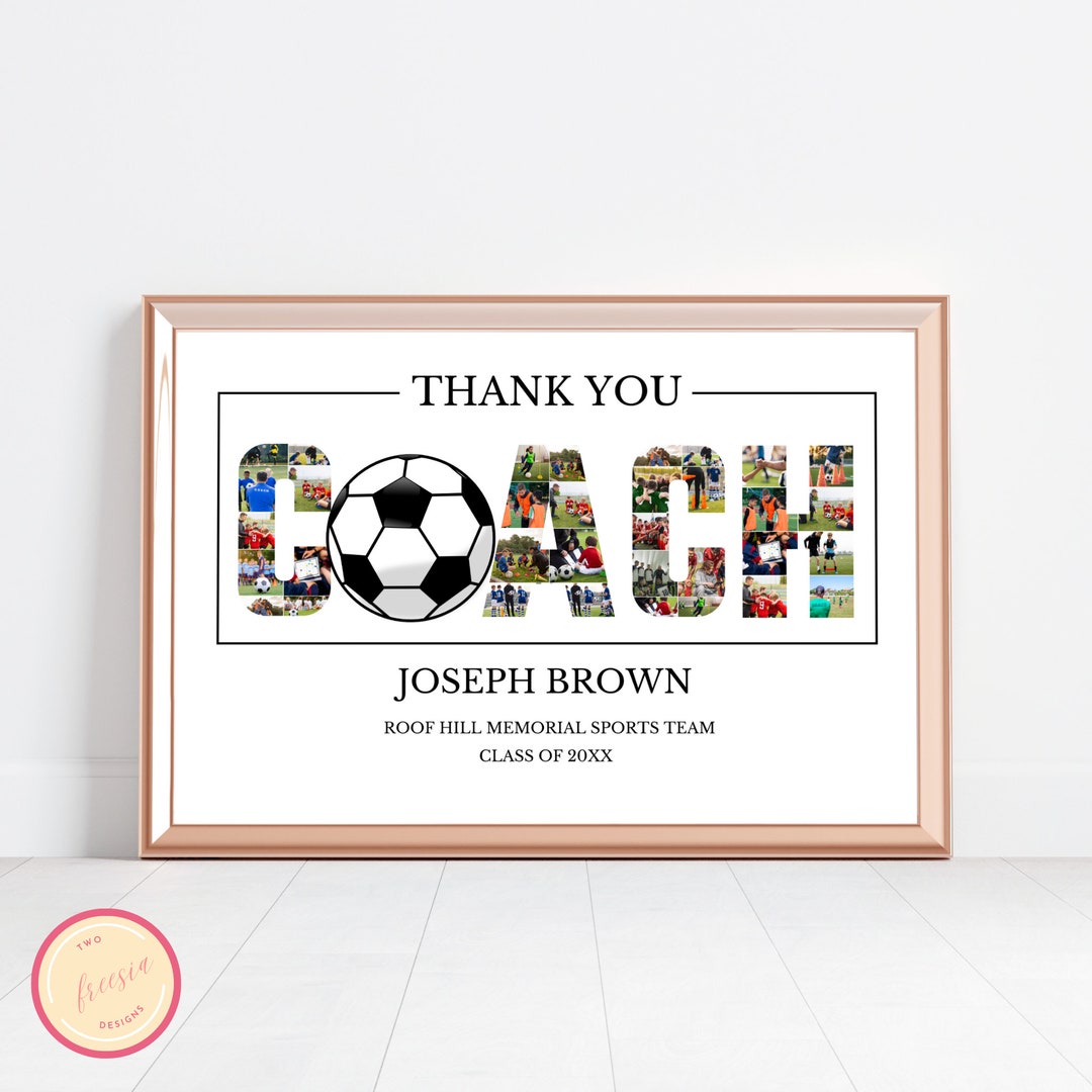 Soccer Photo Collage Template - Photo Gift Collage - Editable Template ...