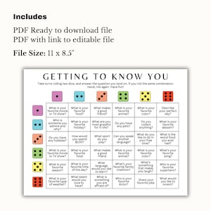 Roll and Tell Dicebreaker Game - Get to Know You Dice - Back to School ...
