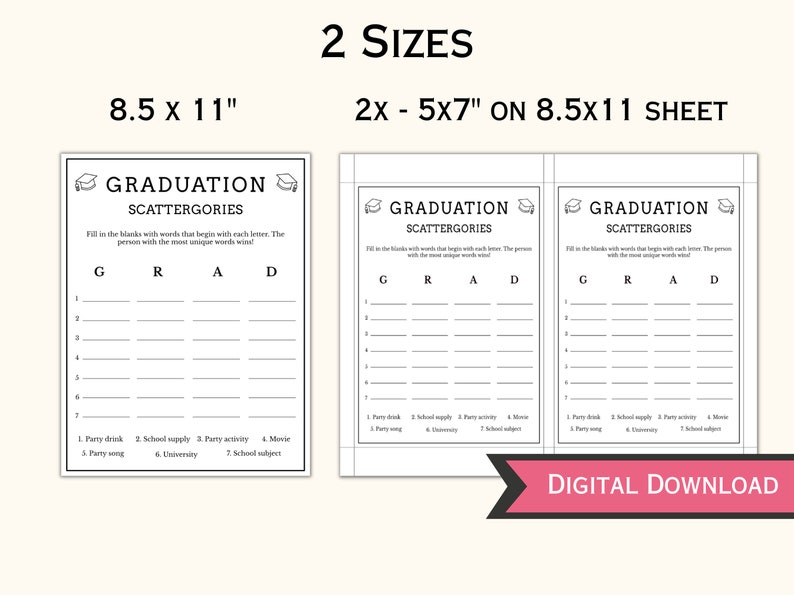 14 Printable Graduation Party Games Bundle 2024 Graduation Games Class ...