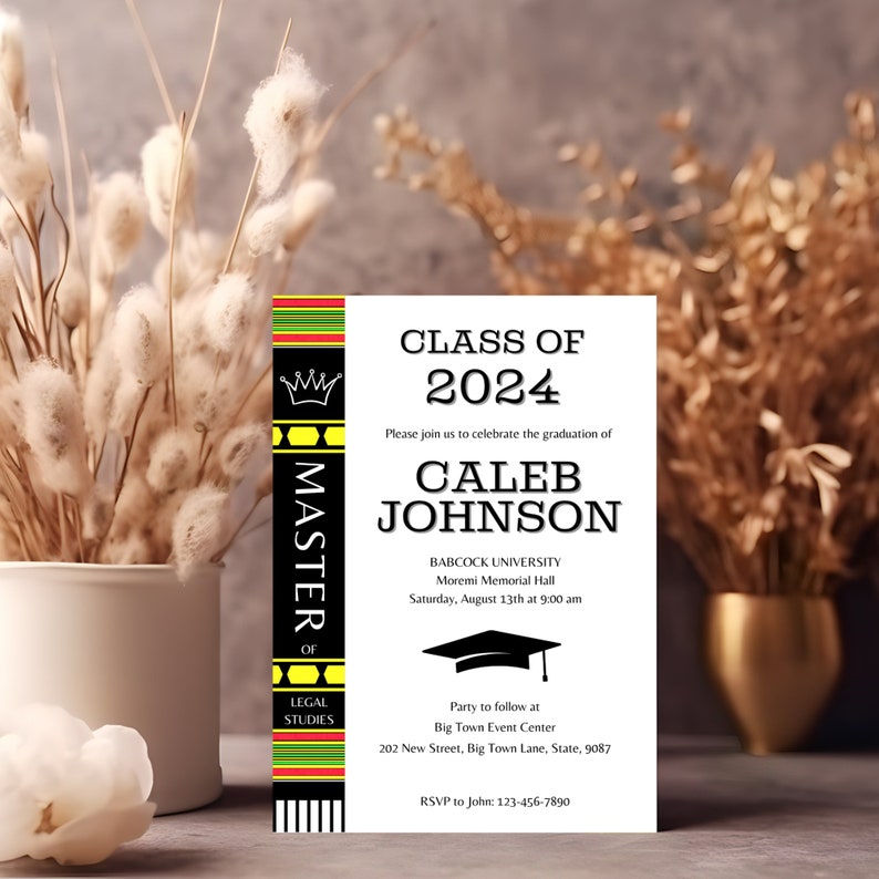 Graduation Party Invitation Template 2024 College Graduation Invite ...
