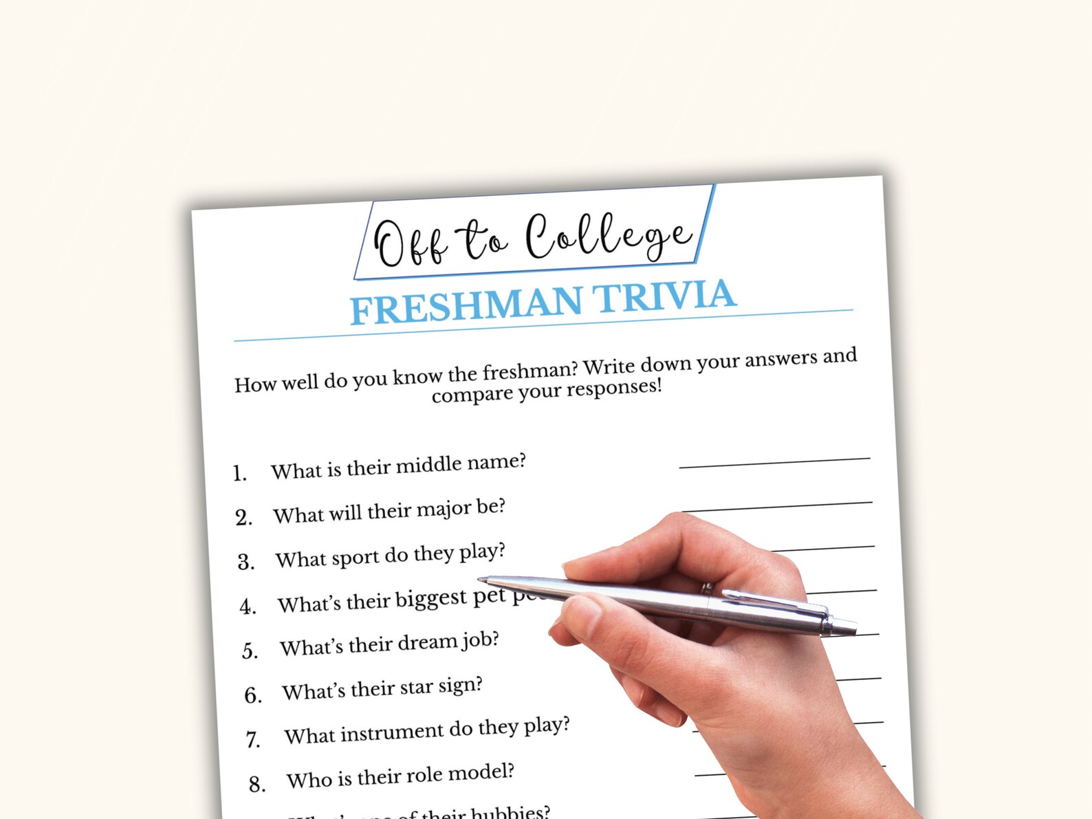 10 Printable College Trunk Party Games - College Going Away Party Games ...