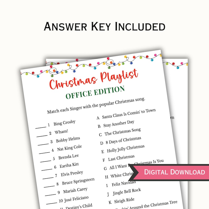 Christmas Work Party Games 15 Holiday Office Party Game Bundle Xmas Party Games Office Christmas ...