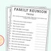 Family Trivia Game - Printable Family Reunion Party Games - Family ...