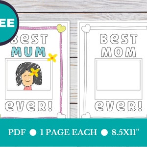 All About Mom/mum - Fill in the Blank Activity Page - Printable DIY ...