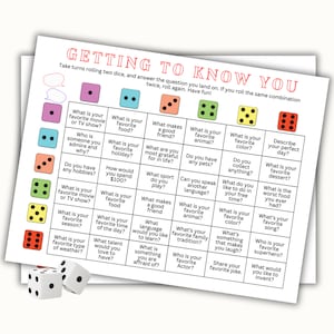 Getting to Know You Dice - Back to School Dicebreaker - Classroom ...