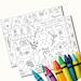 Printable Spring Doodle Coloring Pages - Placemat Activity Sheet for ...