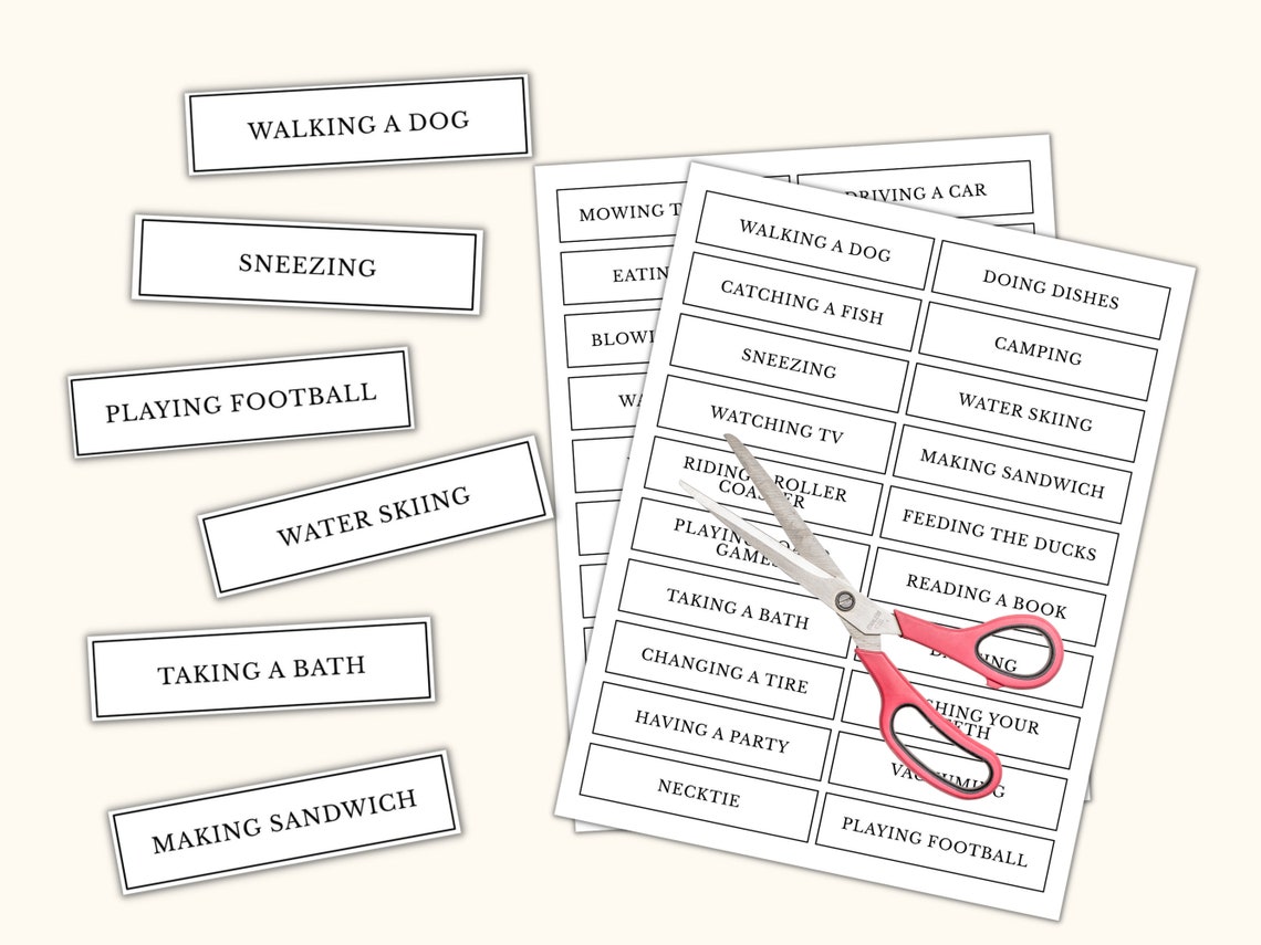 Printable Father's Day Charades Game - Family Game Night Activities for ...