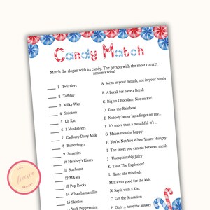 Candy Match Game for Kids & Adults - Birthday Party Games - Fun ...