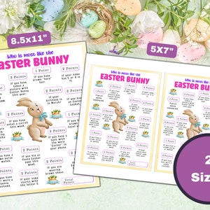 Printable Easter Party Game - Who is Like the Easter Bunny - Classroom ...