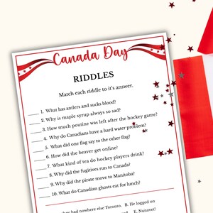 Printable Canada Day Riddles Game - Canada Day Game and Activity for ...