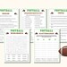 Football Game Bundle 15 Printable Football Party Games Pack Football ...