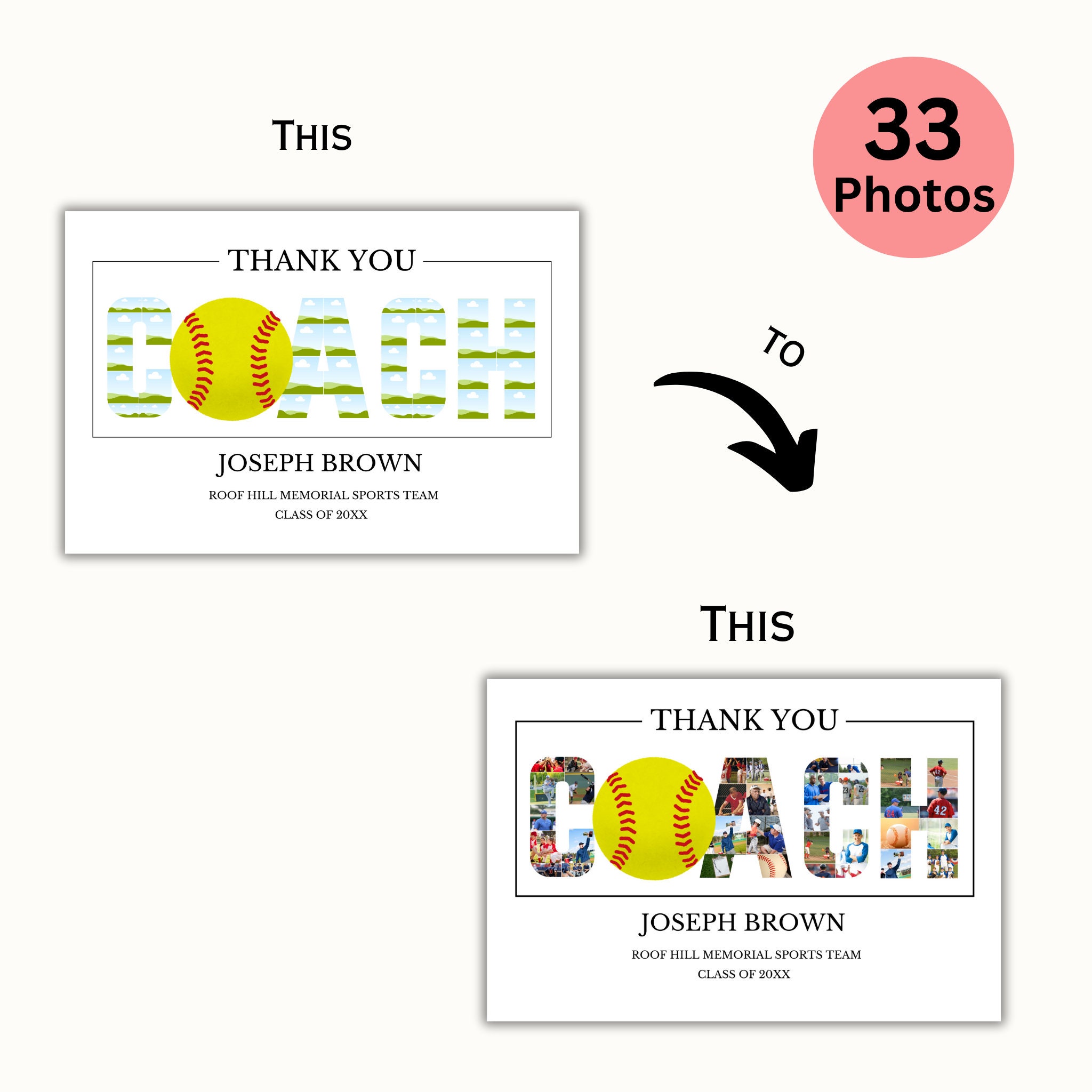 Baseball Photo Collage Template Photo Gift Collage Template Printable ...