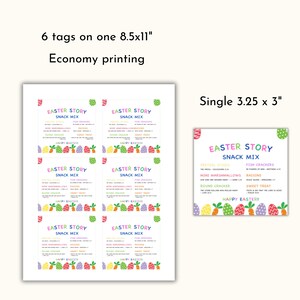 Editable Easter Story Snack Mix Activity - Easter Treat Gift Tag ...