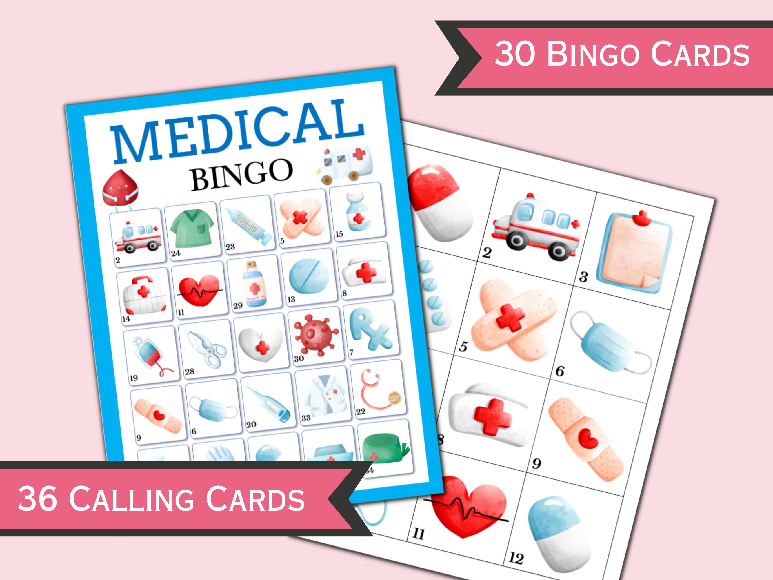 Printable Medical Bingo Games Nurse Bingo Game, Nurse Appreciation Week ...