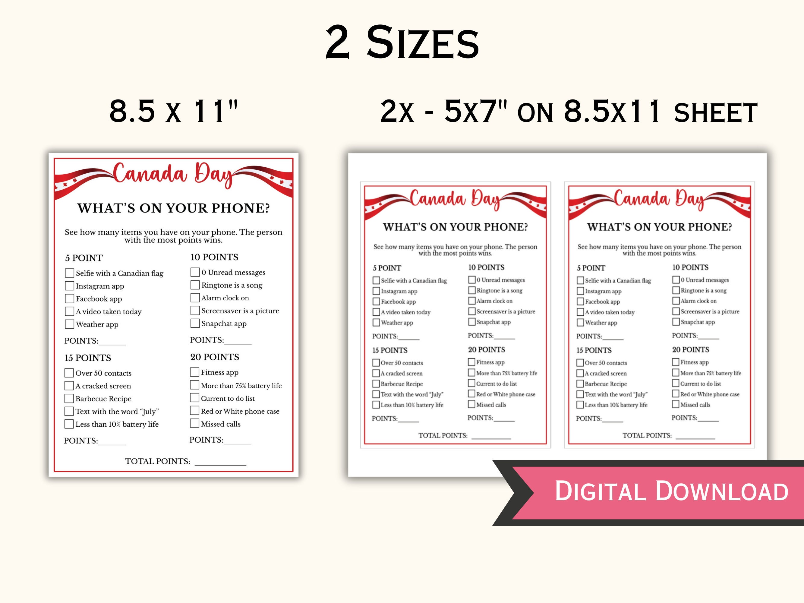 30 Canada Day Game Bundle - Printable Canada Day Games Bundle for Kids ...