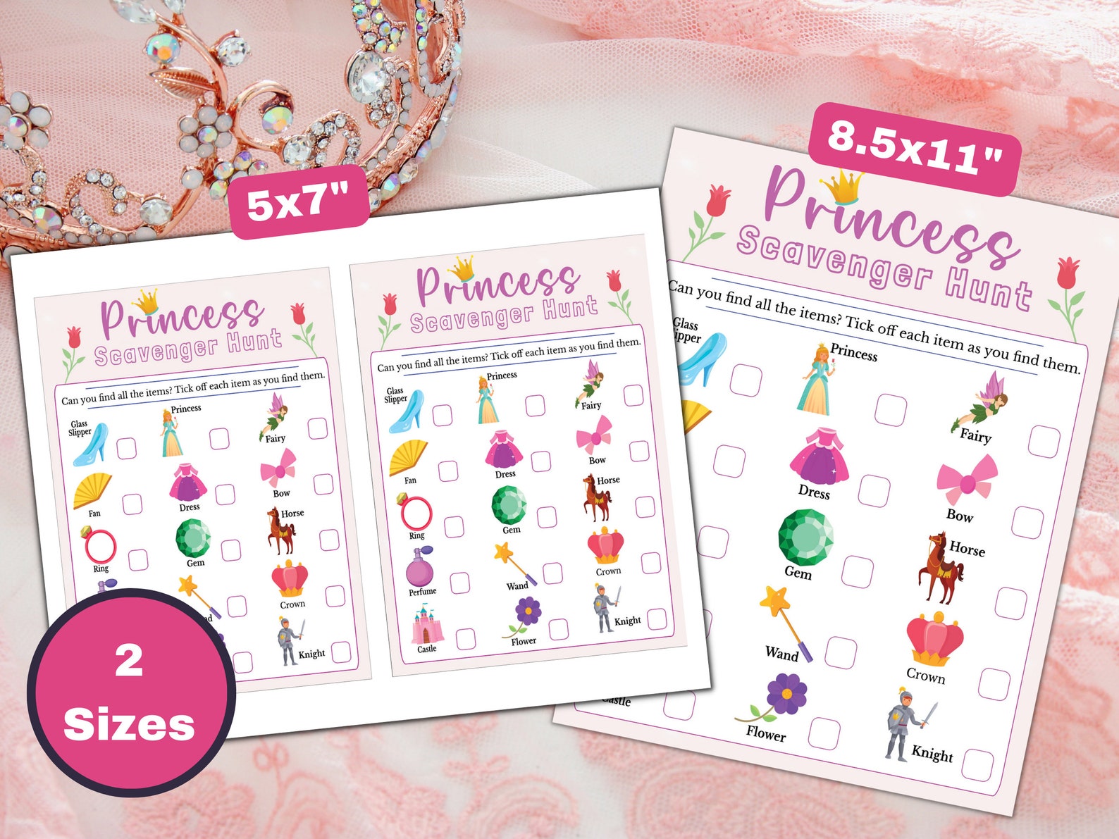 Princess Scavenger Hunt Printable Fairy Tale Treaure Hunt for Kids ...