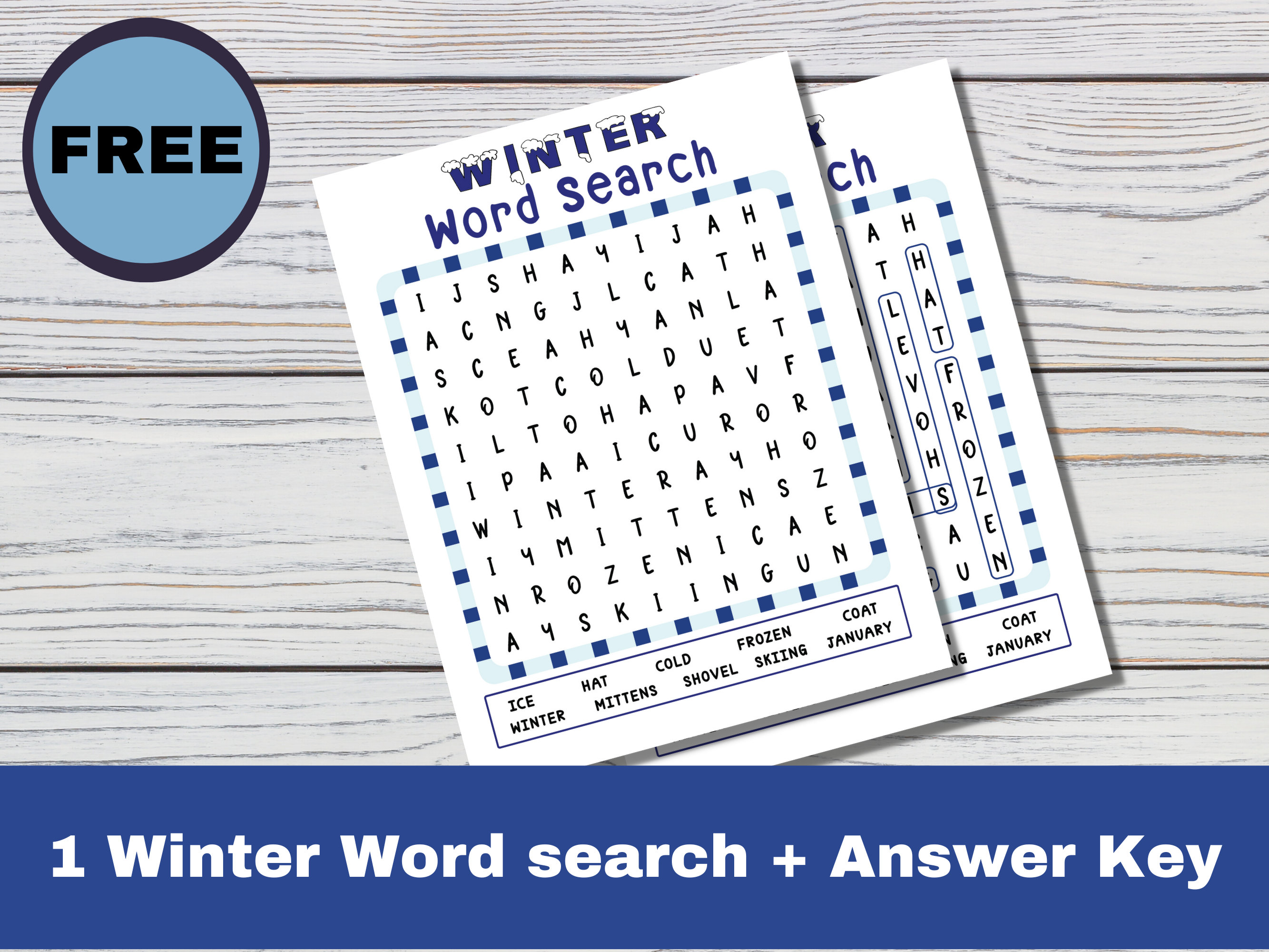Winter I Spy Games for Kids - Printable Classroom Party Activity ...