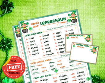 Whats Your Leprechaun Name - Etsy