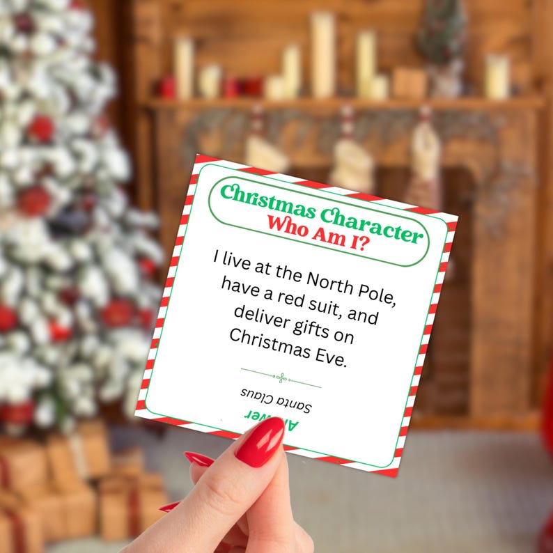 Christmas Character Who Am I? Game, Printable Holiday Game, Family ...