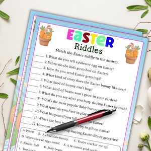 Easter Riddles Game - Easter Printable Games for Kids & Adults - Easter ...