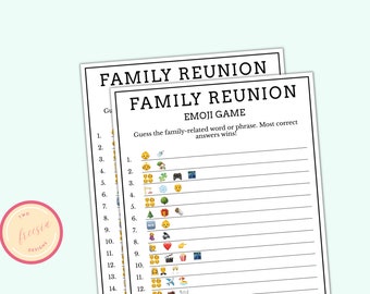 Family Reunion Emoji Pictionary Game - Etsy
