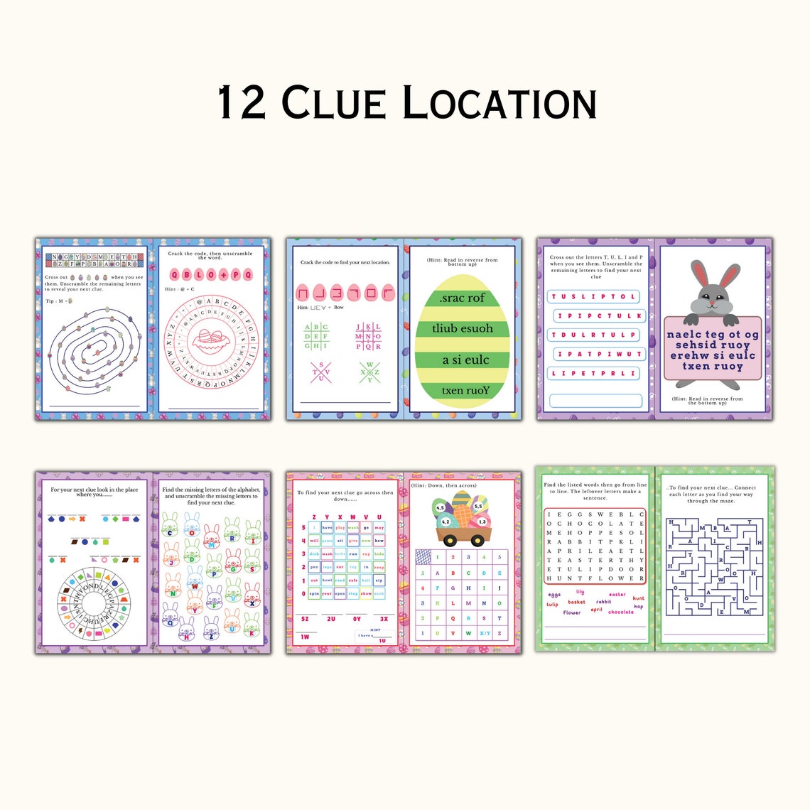 Indoor Easter Treasure Hunt for Older Kids - Scavenger Hunt for Tweens ...