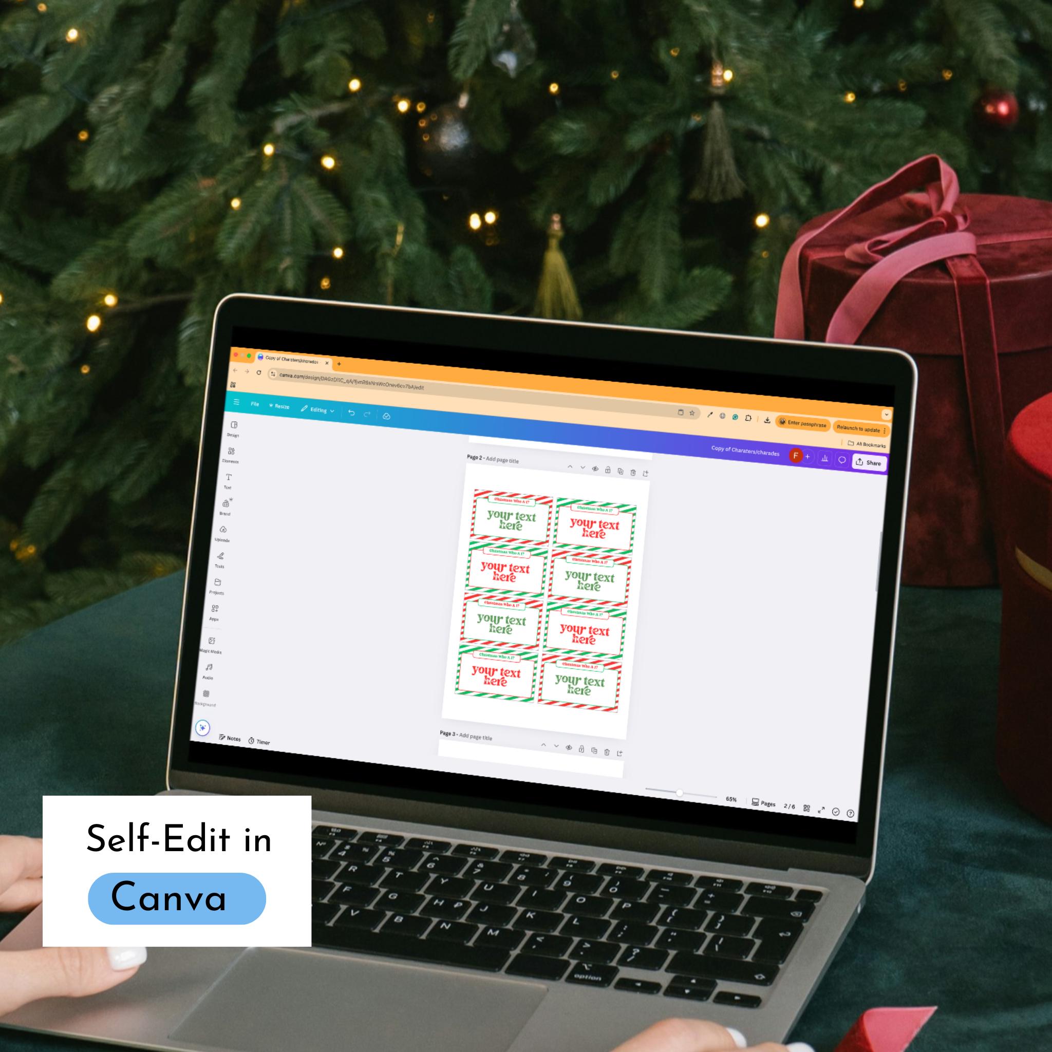 Christmas Who Am I? Game, Printable Holiday Game, Family Christmas ...