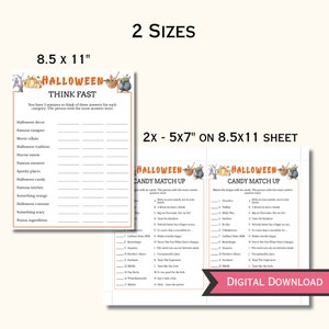 15 Halloween Party Game Bundle Printable for Kids and Adults ...