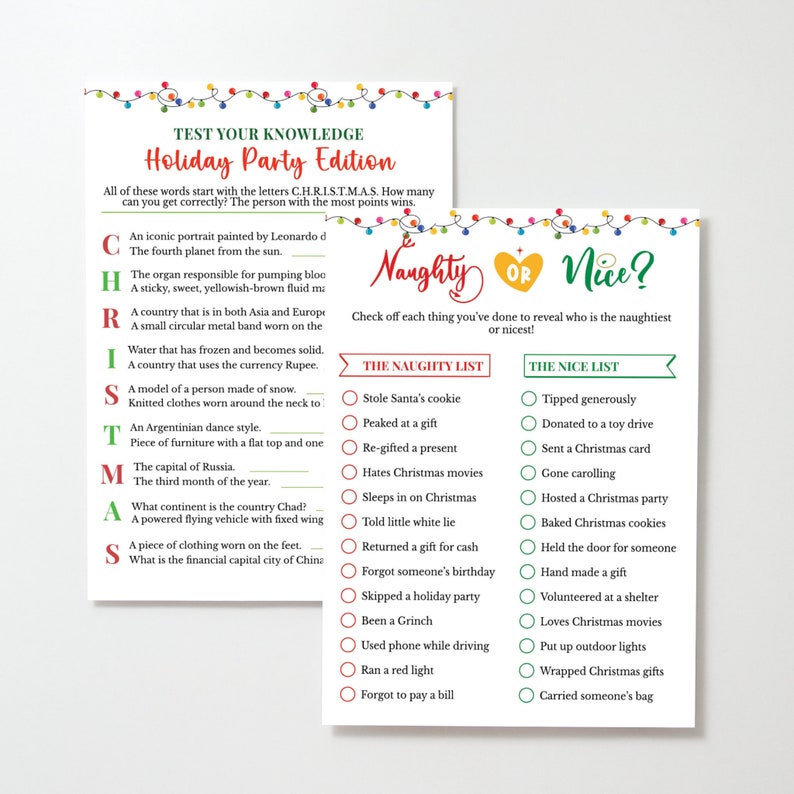 Christmas Work Party Games 15 Holiday Office Party Game Bundle Xmas Party Games Office Christmas ...