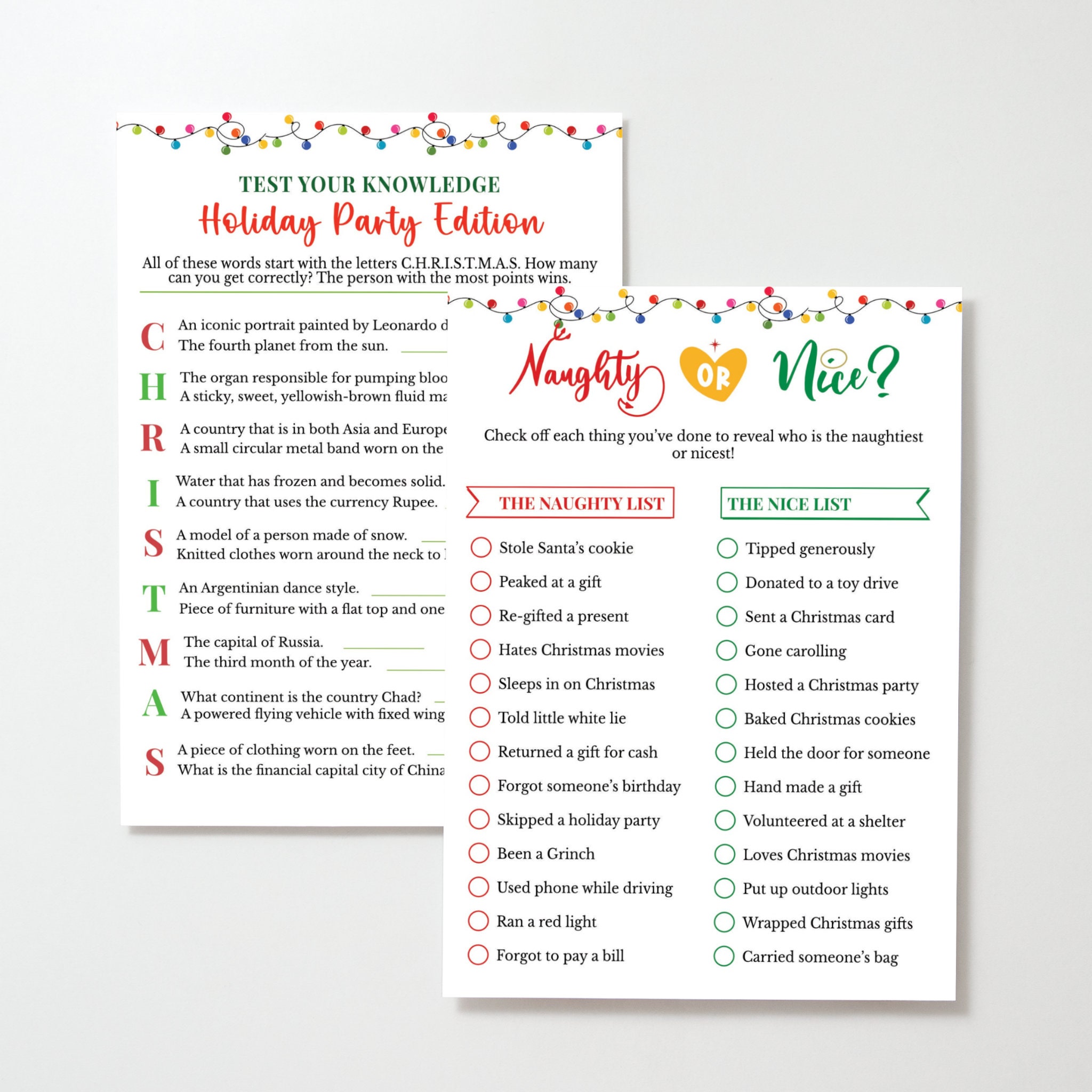 Christmas Work Party Games - 15 Holiday Office Party Game Bundle - Xmas ...
