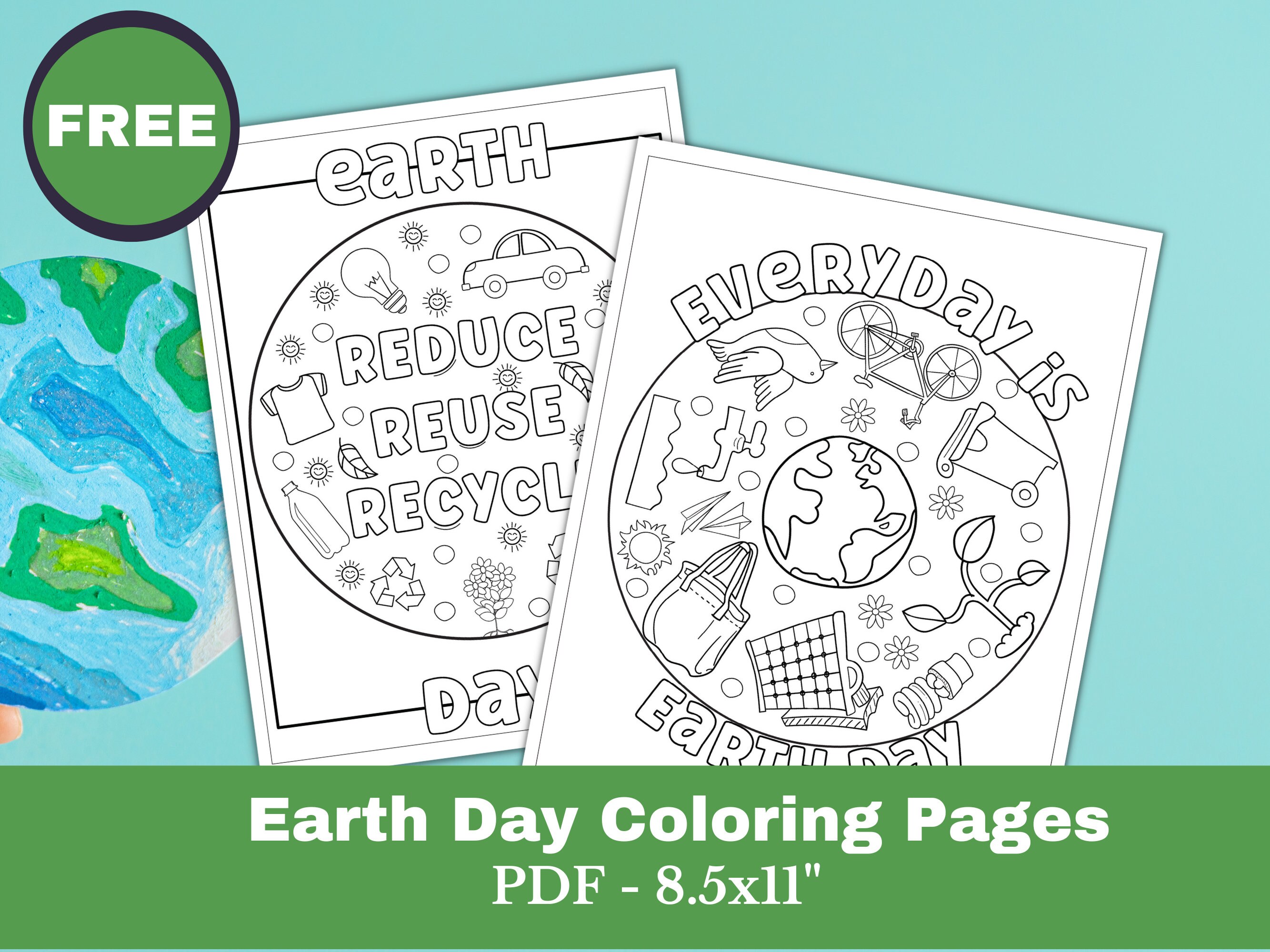 Earth Day ISPY Worksheets for Kids Printable Earth Day Activity Pages ...