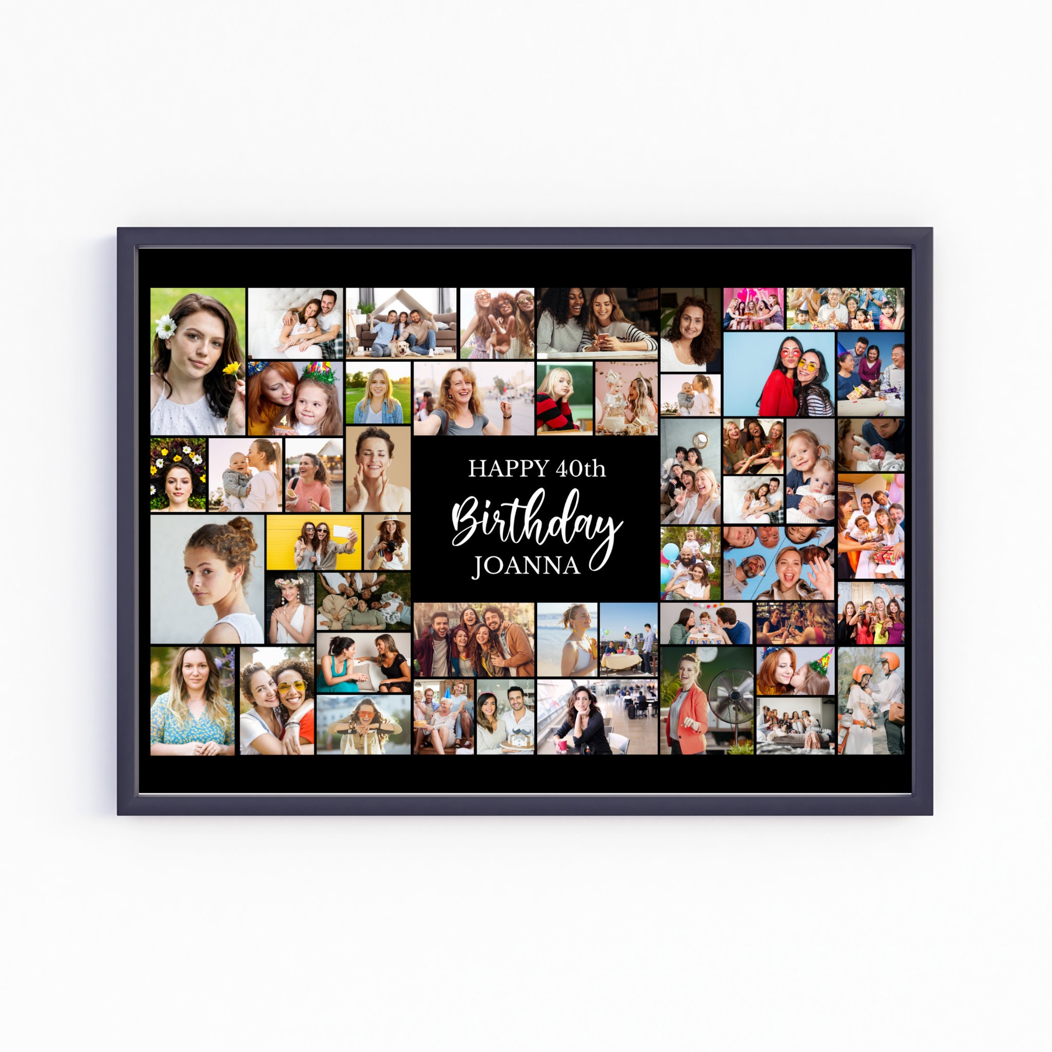 Birthday Photo Collage Template Photo Gift Collage Template Printable ...
