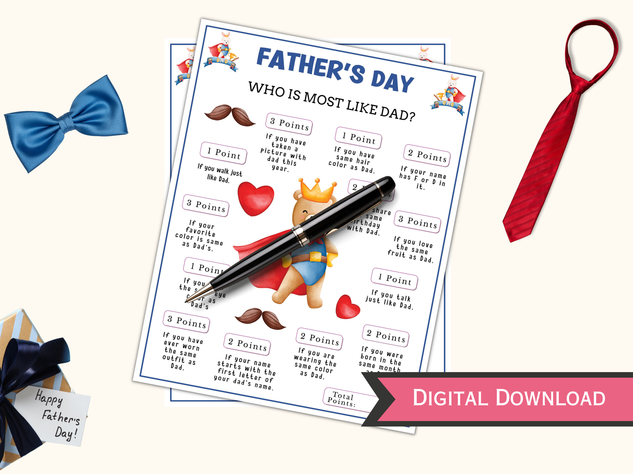 20 Printable Father's Day Game Bundle for Kids and Adults - Family ...