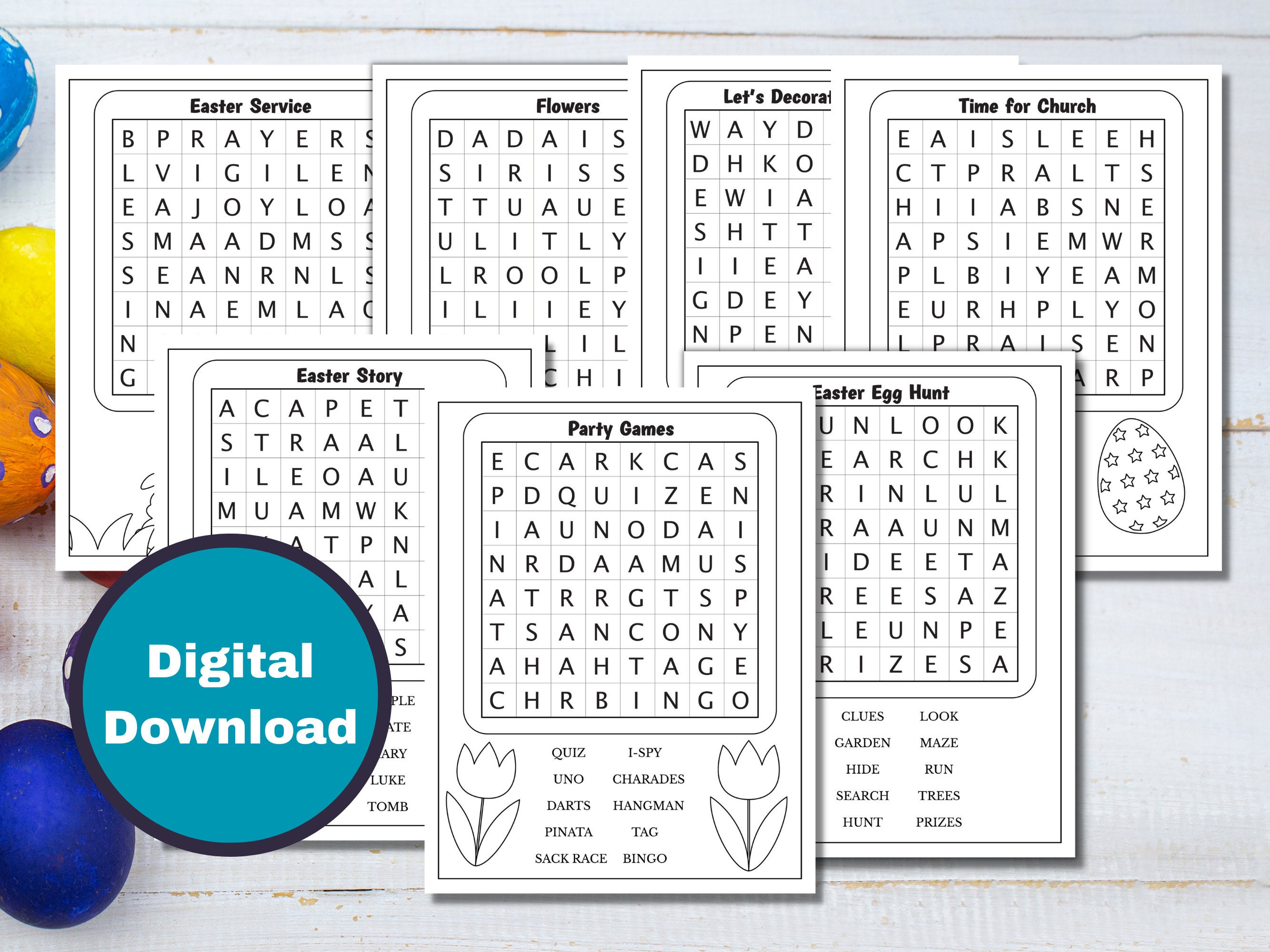 Easter Word Search Game - Family Party Games and Classroom Activities ...