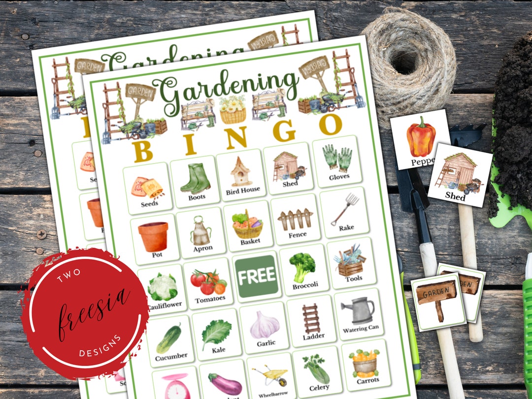 30 Unique Gardening Bingo Printable Garden Bingo Party - Etsy