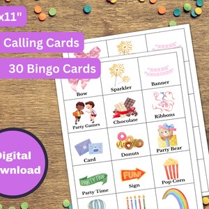 Birthday Bingo Game - Printable Birthday Party Game for Kids and Adults ...